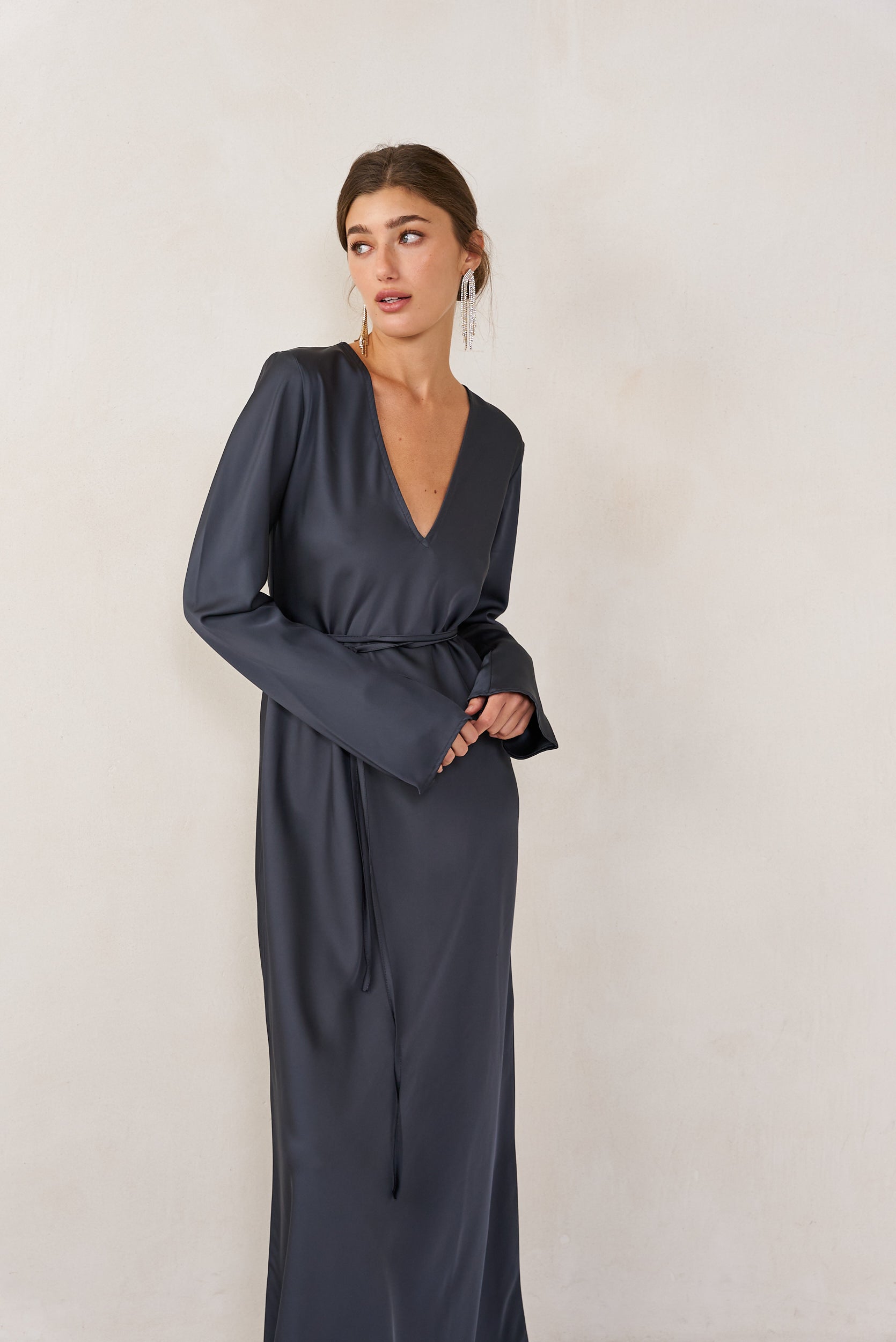 Tiya dress | Dark Grey – chenkeidar